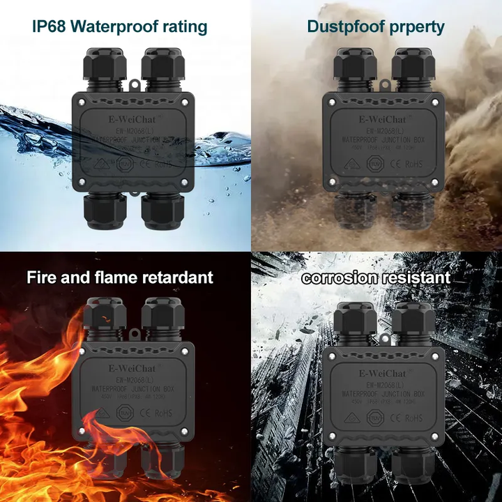 E-Weichat 40A 450VAC IP68 Outdoor Waterproof Junction Box Ip68 ...