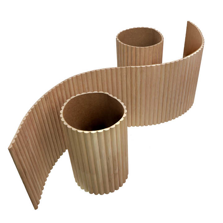 Flexible Half-Round Solid Wood Panel Veneer - Durable & Stylish