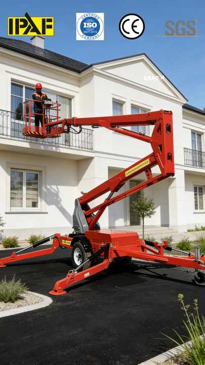 Tow Behind Lift Cherry Picker Boom Lifts Spider Boom Lift with CE ISO ...