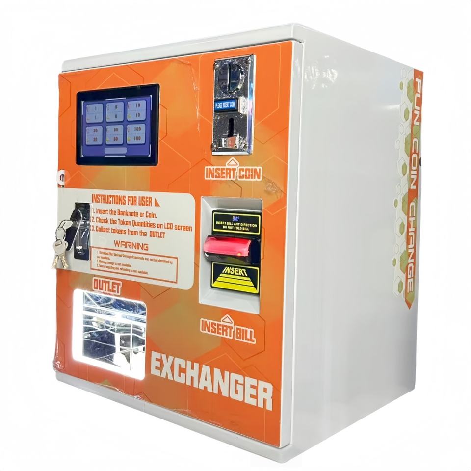 Automatic Desktop Bill & Coin to Token Vending Arcade Token Dispenser ...