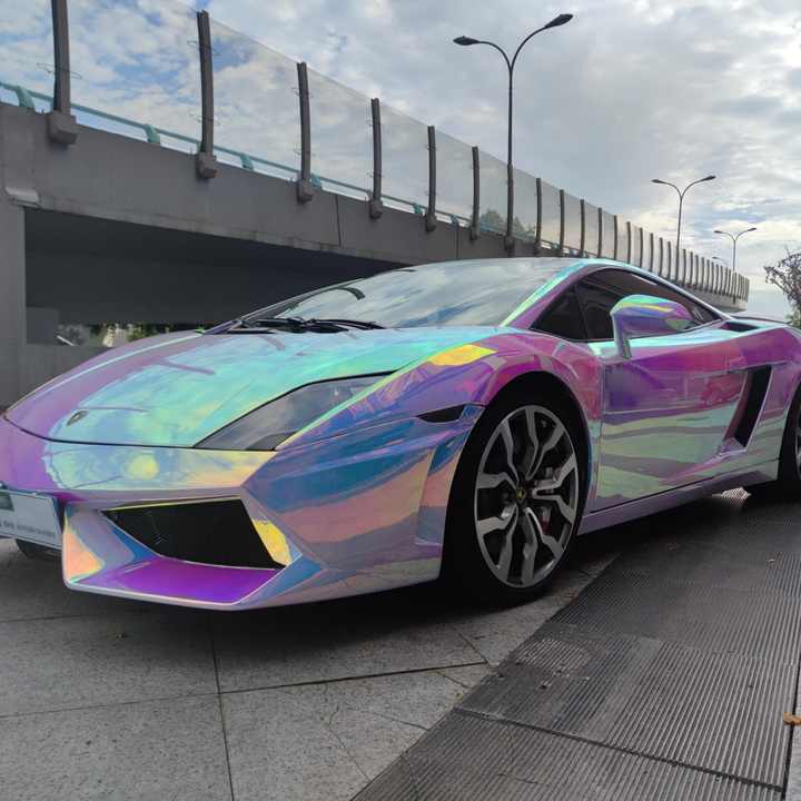 Rainbow Chrome Car Wrap Vinyl - Durable & Color-changing