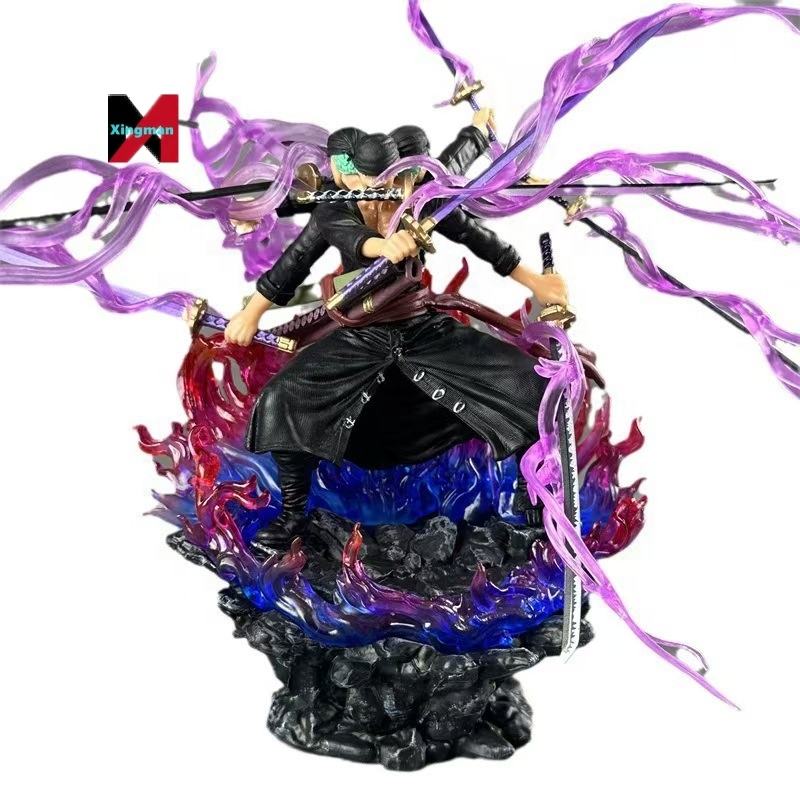 One Pieced Zoro Asura Nine Swords GK Statue Anime Figure Model Plastic ...