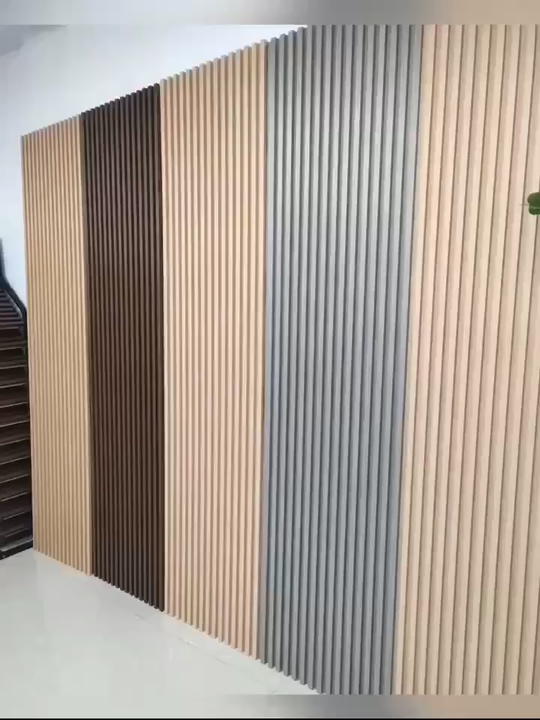Paneles de Pared WPC PVC de Grano de Madera para Decoración Interior