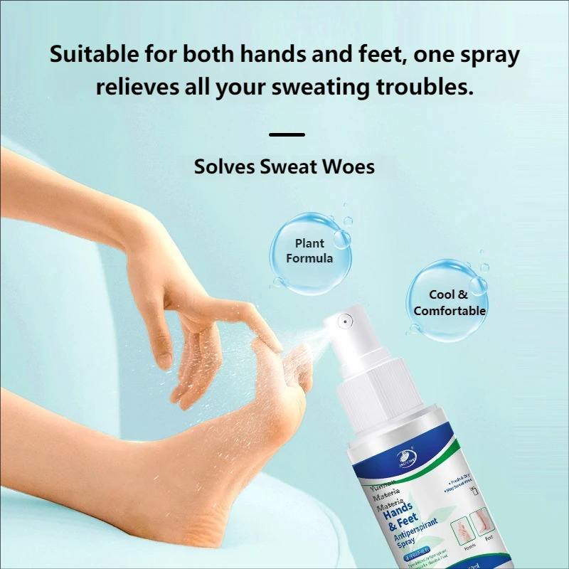 Fast Acting Quick Dry Antiperspirant Spray - 60ml Hands Feet Sweat ...