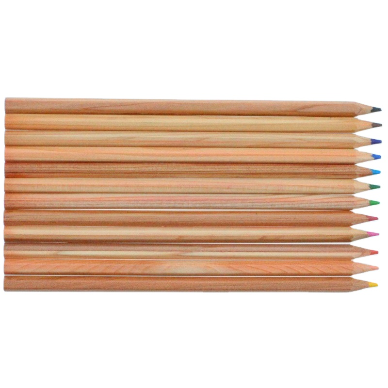 Natural Wooden Colored Pencil - 12 Colors Set Wholesale