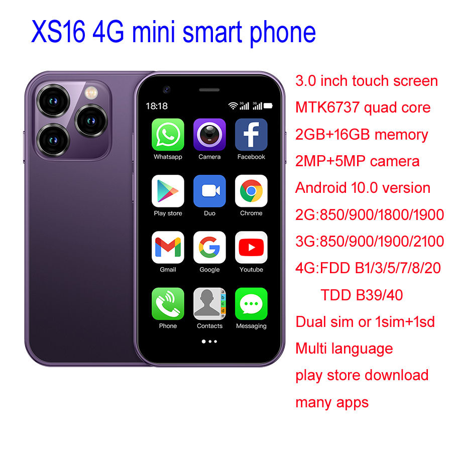 Small 2GB 16GB 4G LTE Android Mini Smartphone - 3 Inch Touch Screen ...