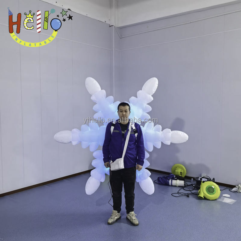 LED Lighted Large Inflatable Snowflake Costume for Holiday Party ...