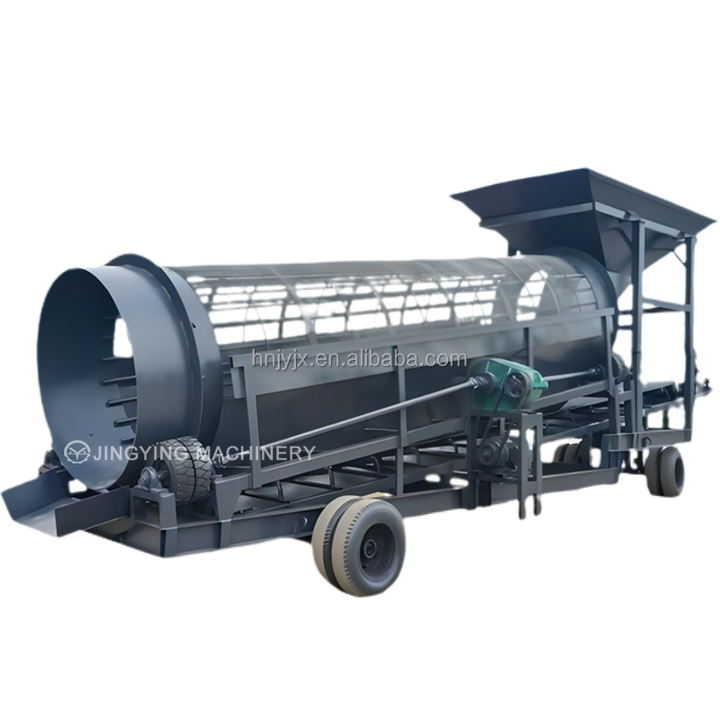 Sand Stone Rotary Drum Screening Machine - Mobile Trommel Screen ...