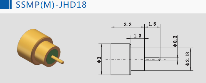 Mini SMP SSMP Male Full Detent Connectors - Hermetic Kovar