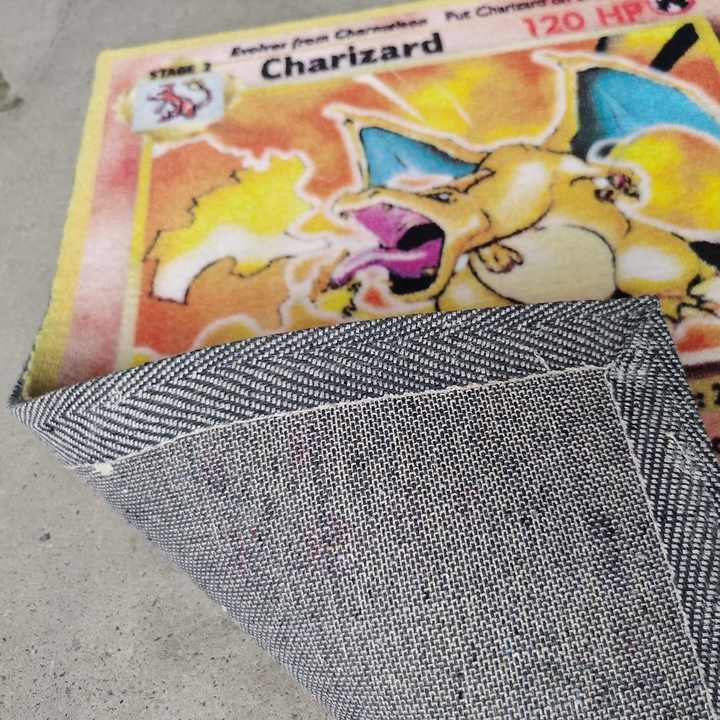 Custom Printed Charizard Card Rug - Non-Slip & Cushioned