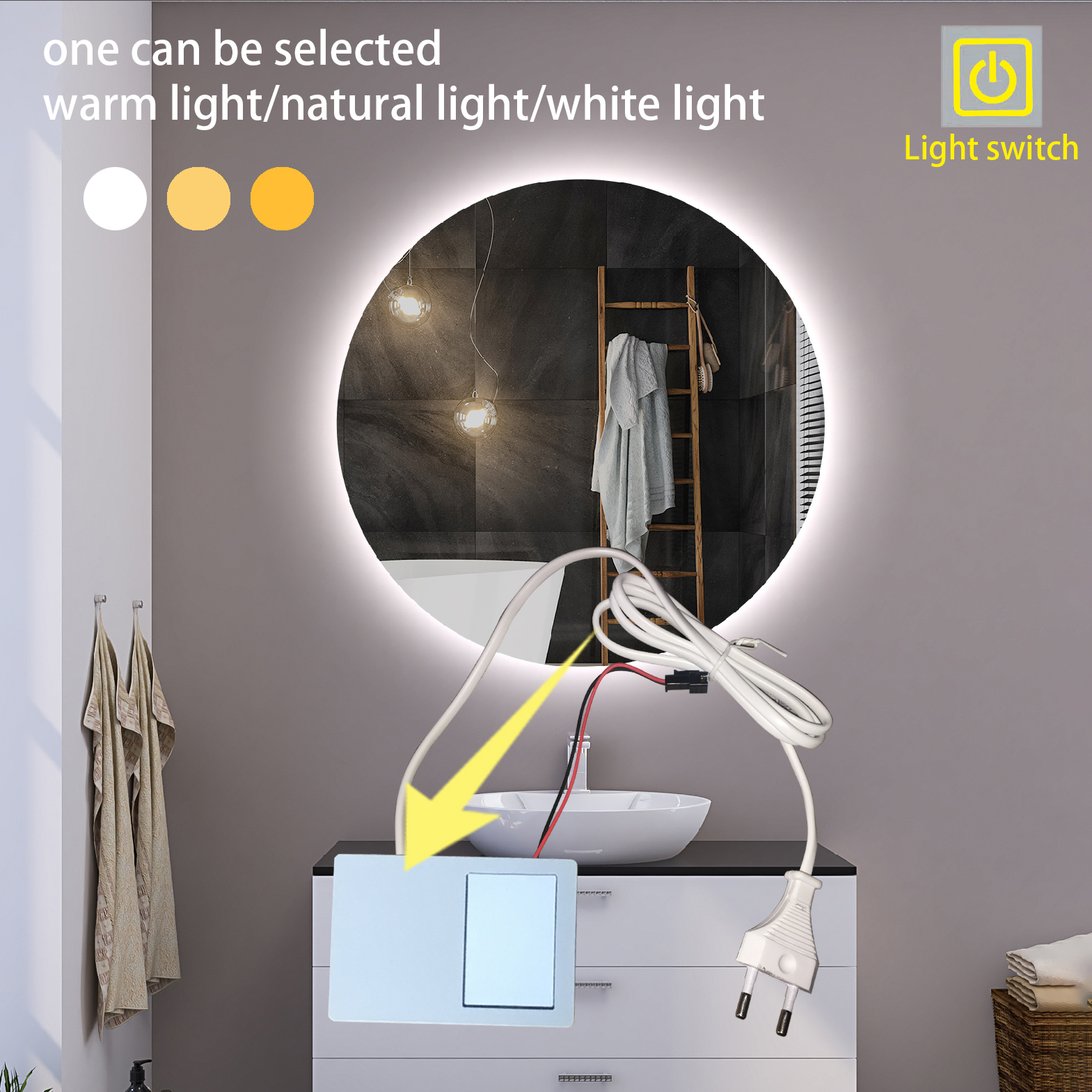 Factory Direct Integrated CE 12V 1A 12W Power Supply LED Driver Transformer and Mirror Touch ...