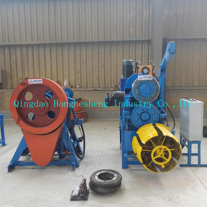 Rubber Machinery Tire Chunk Rubber Crushing & Magnetic Separation ...