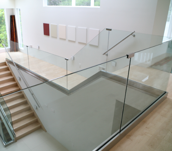 ST Elegant Glass Railing Systems with Metal Top Rails, Perfect for ...