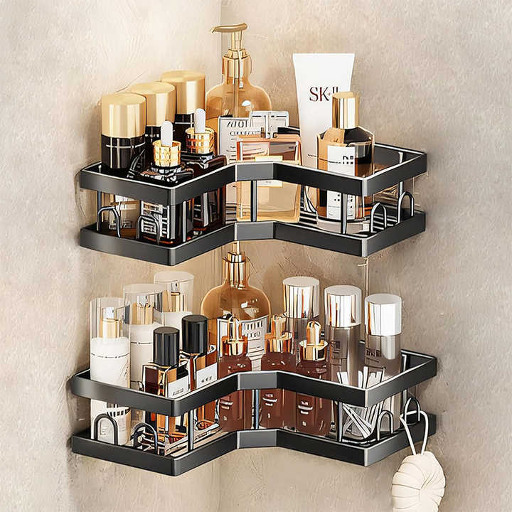 Shower Corner Caddy Wall Mounted Shelves Bathroom Organizer Corner ...