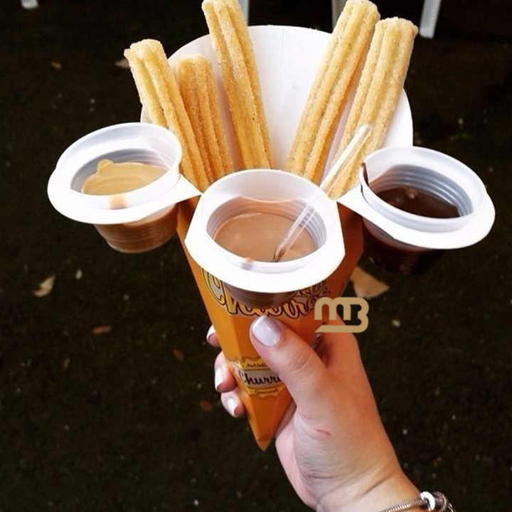 Custom Food Take Away French Fries Paper Box Disposable Churros Paper ...