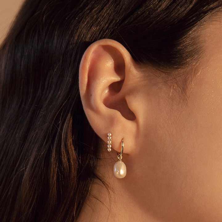 Simple Design Aretes Thin Plain Small Huggie Hoop Earrings 925