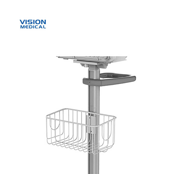Portable Metal Mobile Equipment Cart for Vital Signs Monitor Roll ...