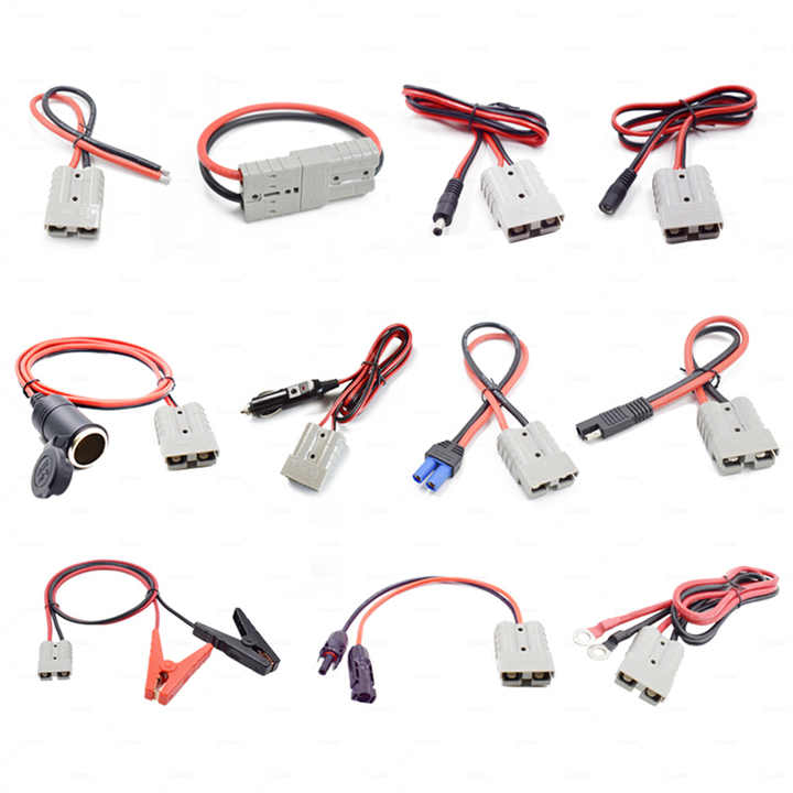 2 Pin Waterproof Forklift Battery Cable Charging Plug Female 30/50/120 ...