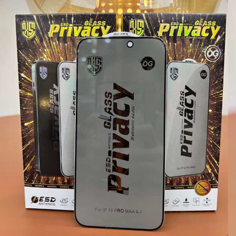 9H Anti-Spy OG Anti-Fingerprint 0.4mm Privacy Glass Tempered Glass ...