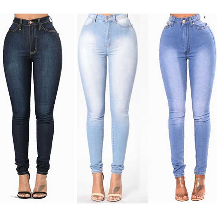 Latest Model Fashion Casual High Waist Elastic Long Pants Women's Slim ...