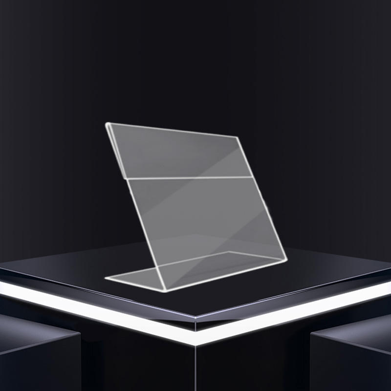 Transparent Frameless PS Plastic Photo Stand L-Shape Picture Frame ...