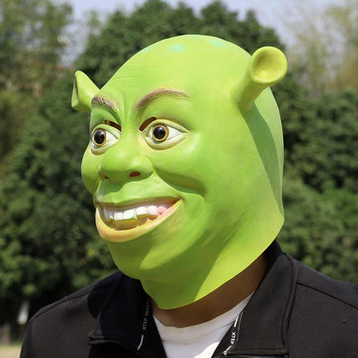 Monster Shrek Full Head Latex Mask - Halloween Fun