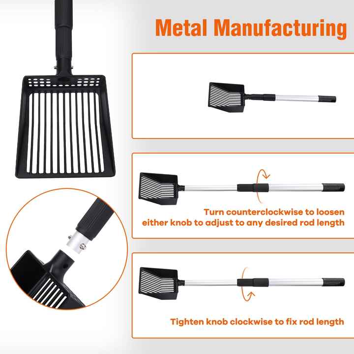Heavy Duty Poop Shovel Stretchable Litter Metal Chicken Poop Scooper ...