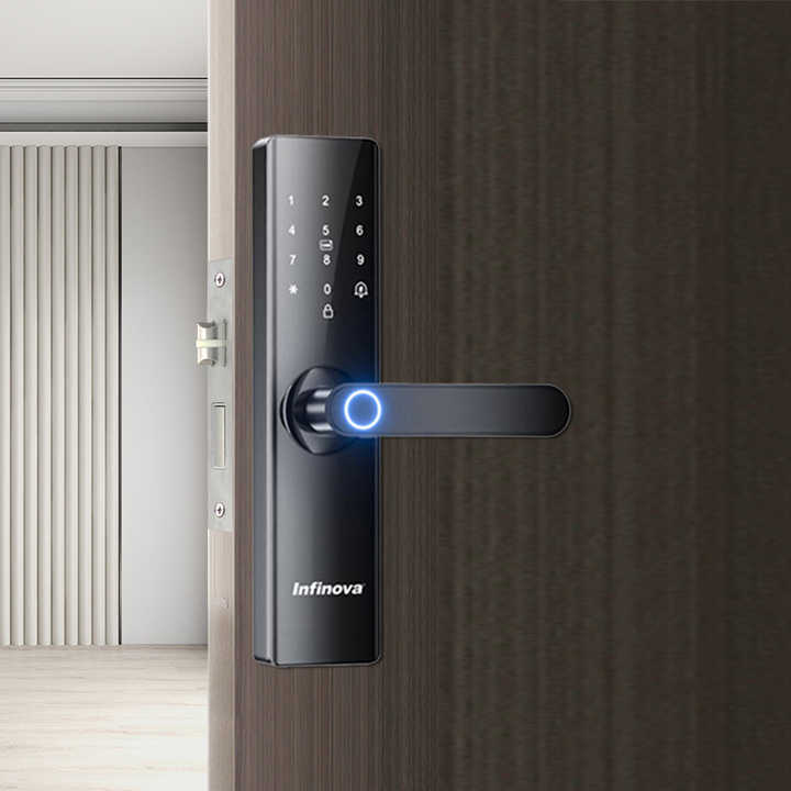 Infinova Smart Home Security Fingerprint Digital Lock Keyless Mobile Smart Keyboard Tuya APP ...