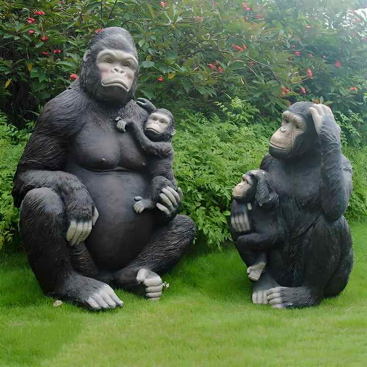 Outdoor Lawn Decoration Life Size Fiberglass Safari Animals Decorative ...