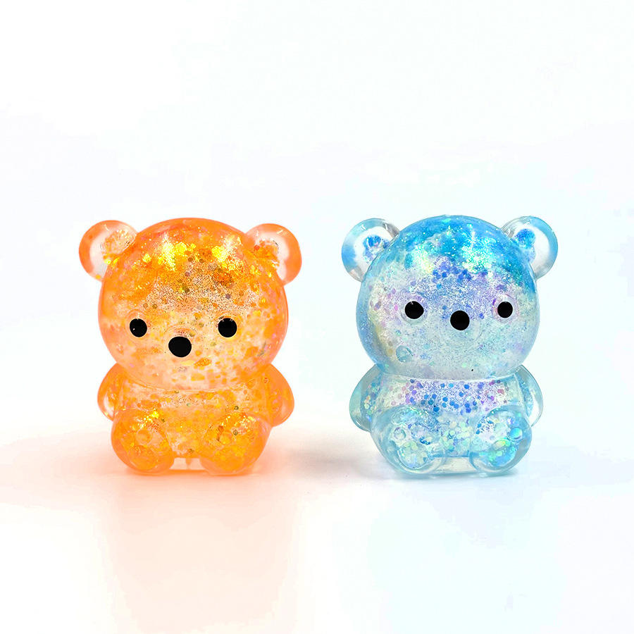 Cross-border New Cute Bear Aurora Rubber Pinch Music Slow Rebound ...
