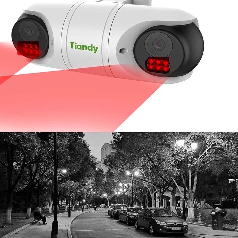 Tiandy 3MP Bullet Camera Dual Lens Two-Way Audio Night Vision CMOS ...
