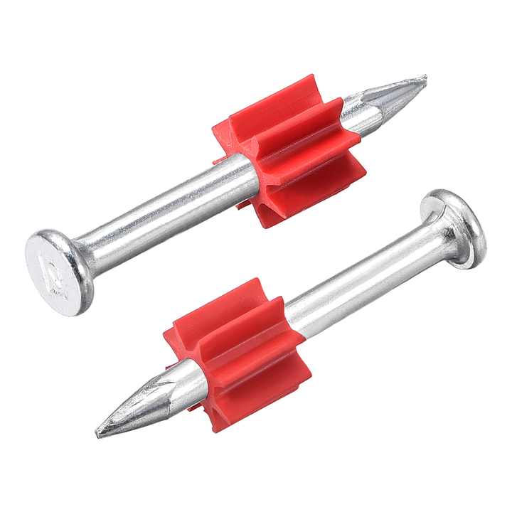PD Drive Pins with 300 Head Red Plastic Flute Shoot Nails Smooth Shank ...