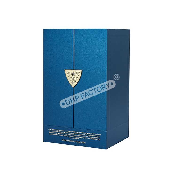Custom Cardboard Silver Foiled Whiskey Wine Gin Brandy Packaging