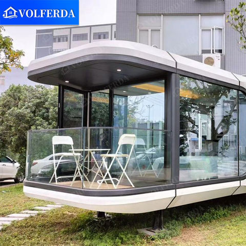 VOLFERDA E7 Space Capsule House Prefab Houses Set kitchen Cabinet ...