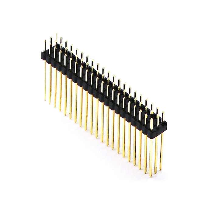 2.54mm Pitch Pin Header Three Row Straight SQ0.64mm H:2.5mm 3*1P-3*40P ...