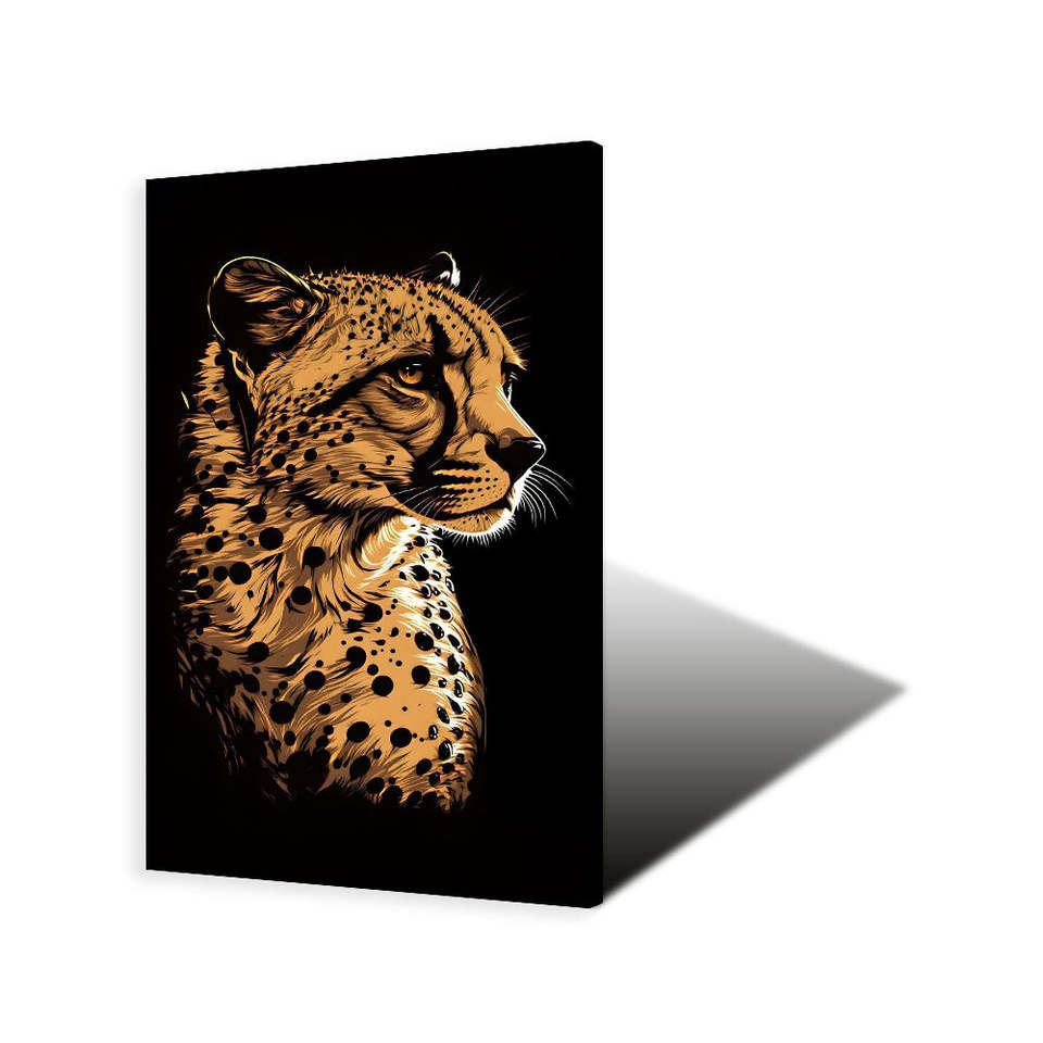 Black Leopard Painting Wall Art Digital Printing on Canvas HD Picture ...