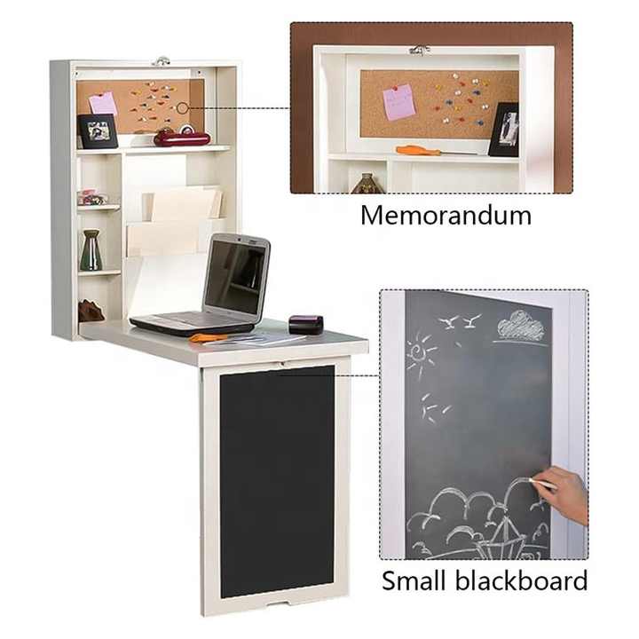 Multi-function Convertible Wall Floating Folding Computer Table Desk