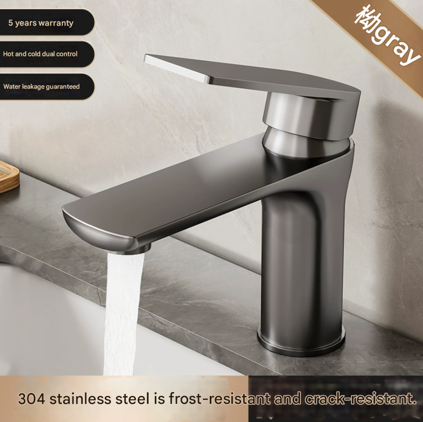 Stainless Steel Gun Gray Washbasin, Hot and Cold Household Water Basin ...