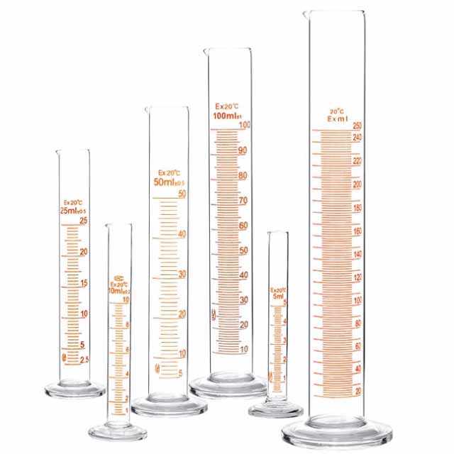Lab Glass Measuring Cylinders - Precision and Durability
