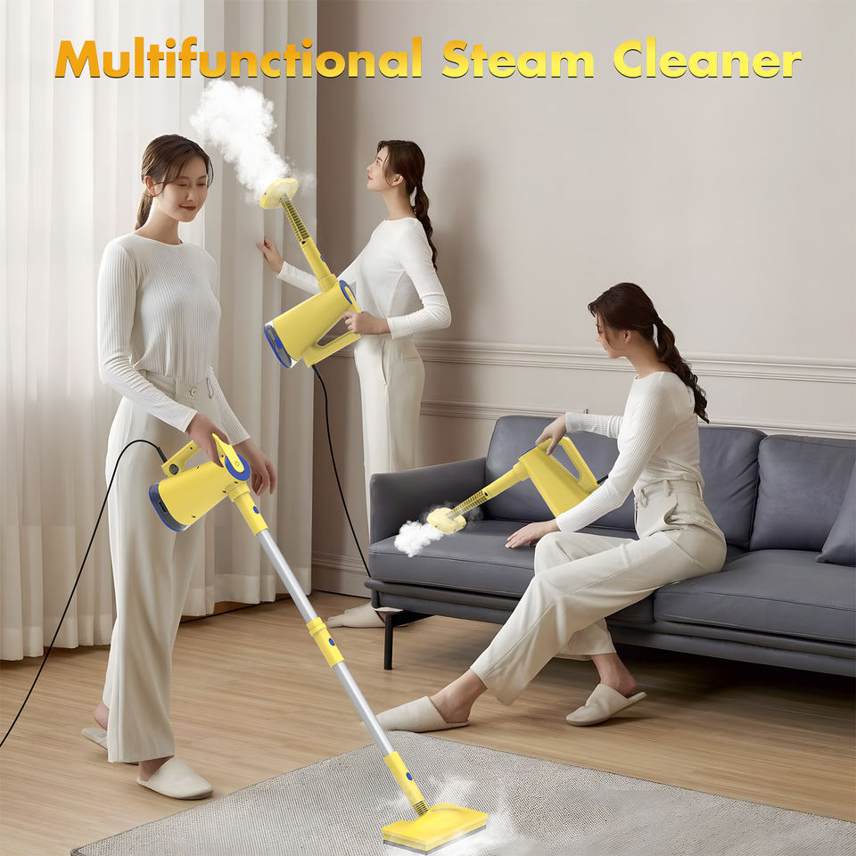 10-in-1 Portable Hot Steam Mop Upright Handheld Hard Floor Carpet ...