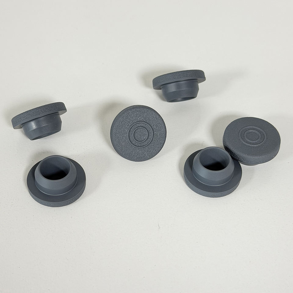 20mm Moulded Grey Butyl Injection Rubber Bottle Stopper for Vials Leak ...
