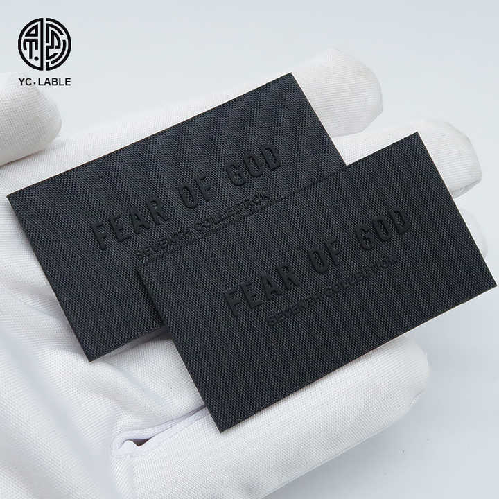 Custom Logo Clothing Silicone Tag - 3D Embossed Label
