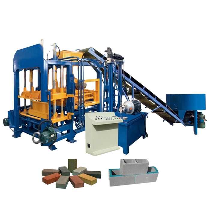 QT4-15 Full Automatic Hollow Concrete Interlock Cement Block Machine ...