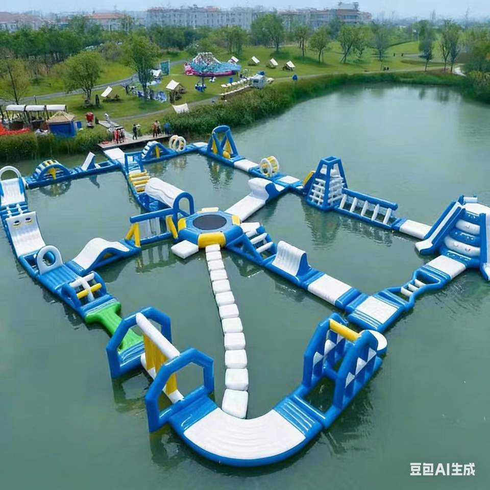 Inflatable Water Obstacle Water Park Game Pool Floats Water Games ...