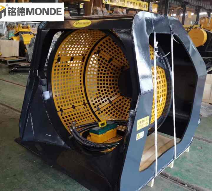 MONDE Excavator Rotary Screening BUCKET Rotation Screener Bucket 20 Ton ...