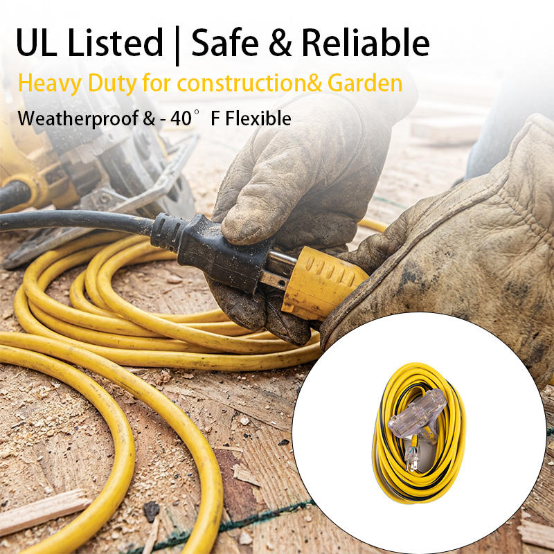 Extension Cord 12/3 25ft/50ft/100ft Heavy Duty 220V Outdoor Power ...