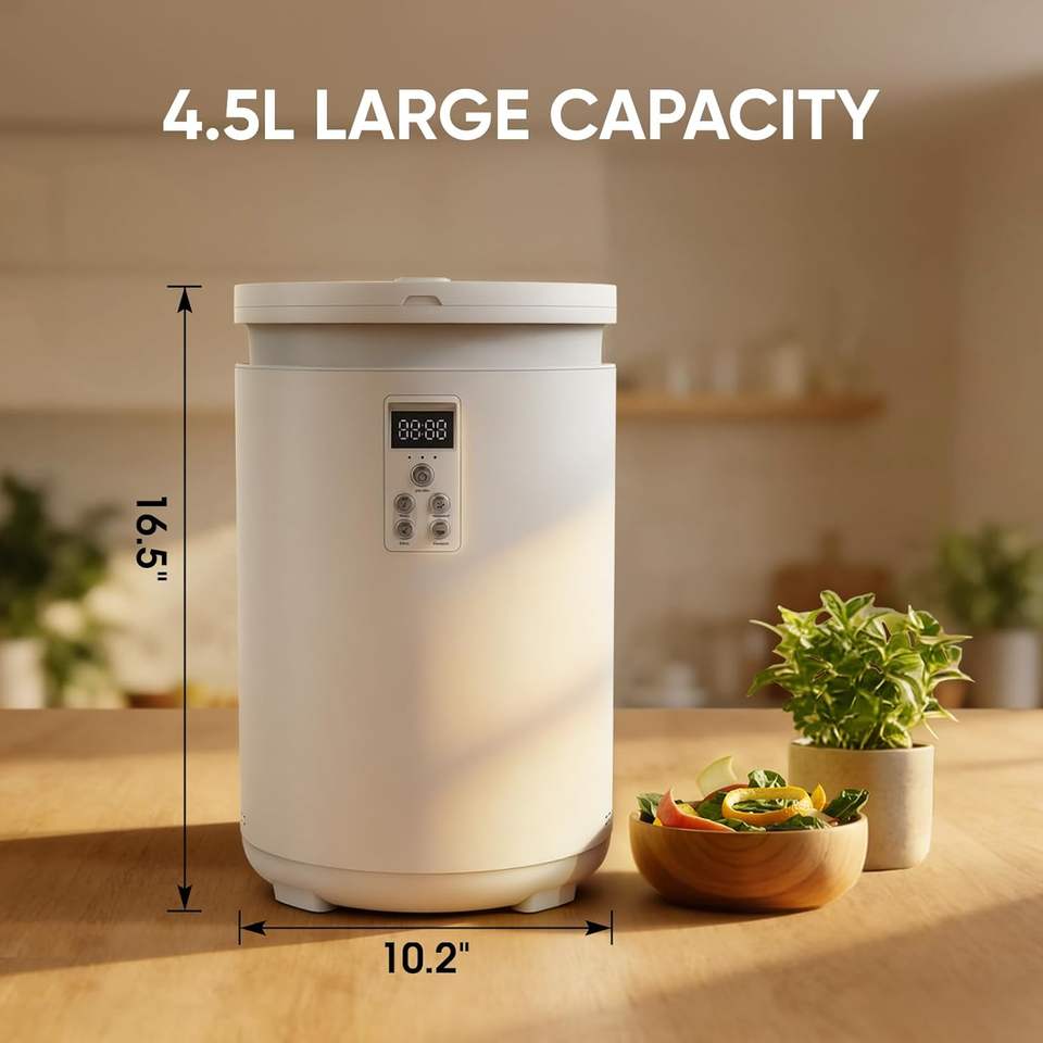 Kitchen Composter Garbage Disposal 4.5L Composting Machine Food Waste ...