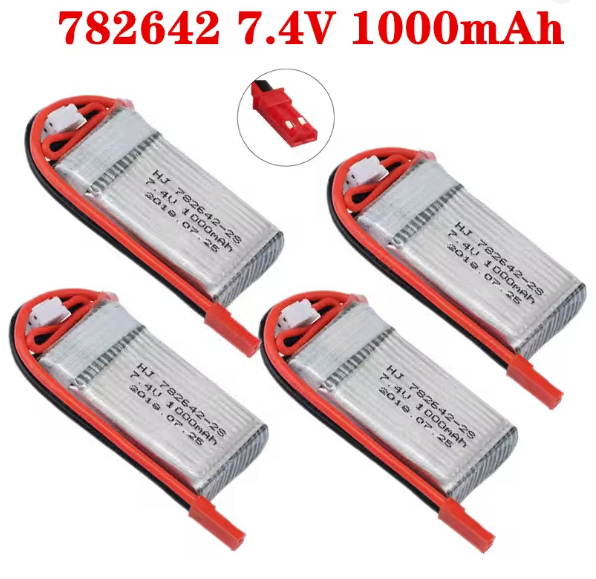 7.4V 1000mAh LiPo Battery MJXRC X600 Upgrade 2S 25C Rechargeable for ...