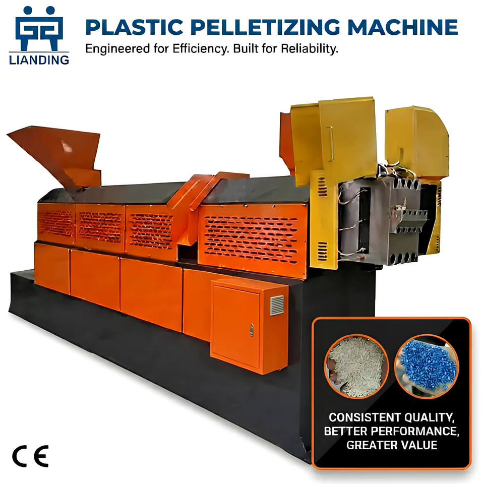 Customized PP PE Pelletizing Line Plastic Recycling Granulating Machine ...