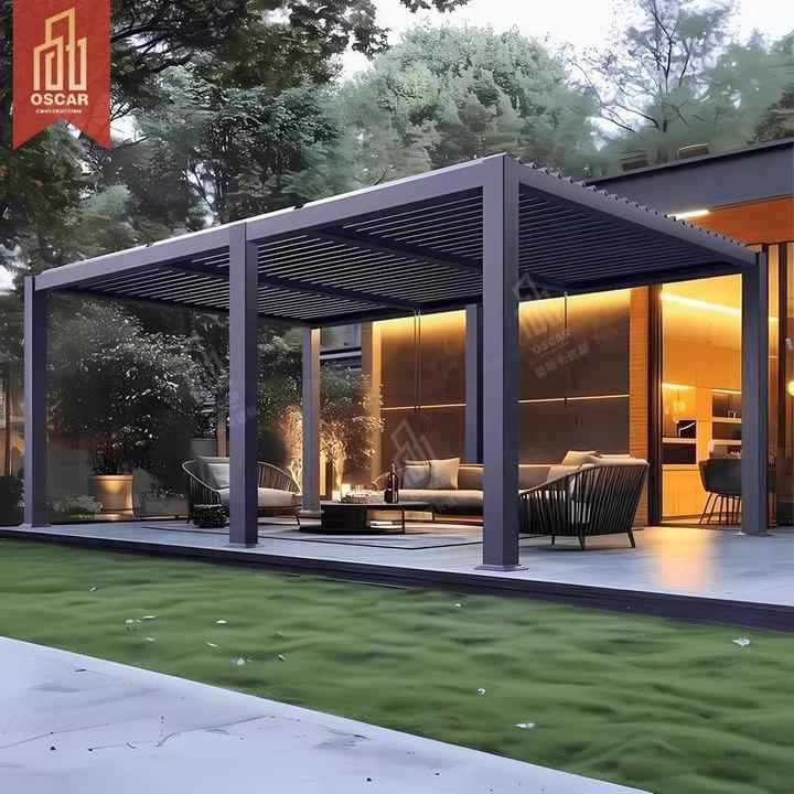 Customizable Patio Pergola Kits Bioclimatic Louvered Roof Outdoor ...